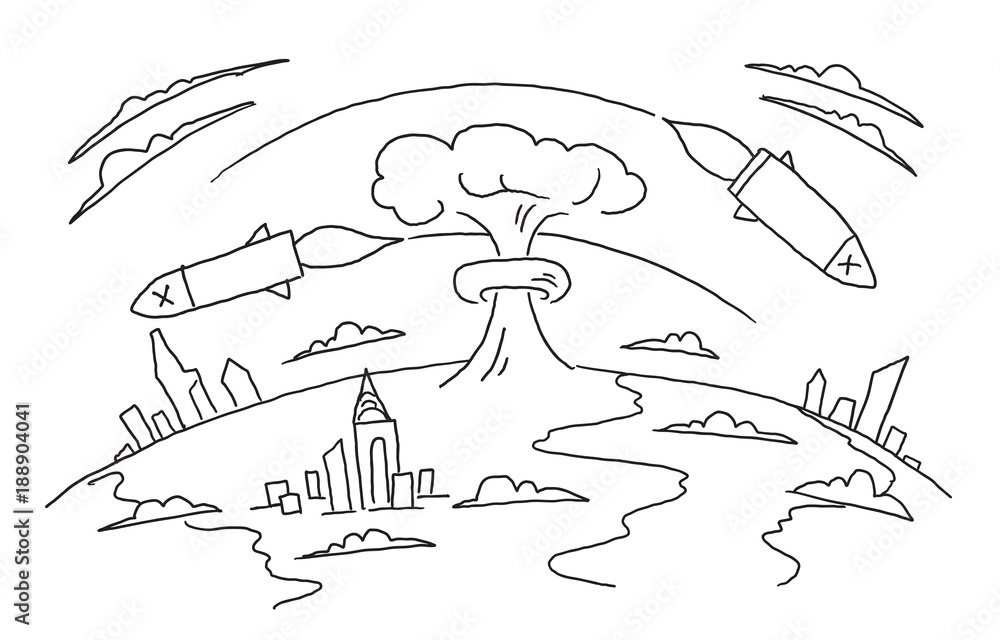 Nuclear Missile Drawing