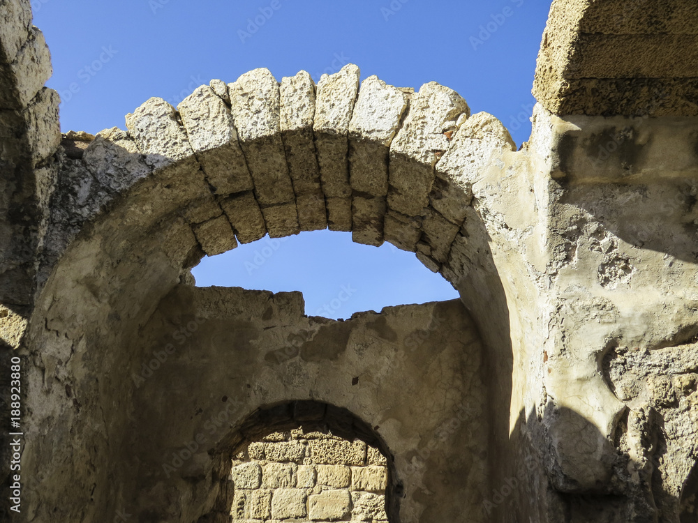 Caesarea, Israel - Caesarea National Park - Ruins of ancient Cesarea ...