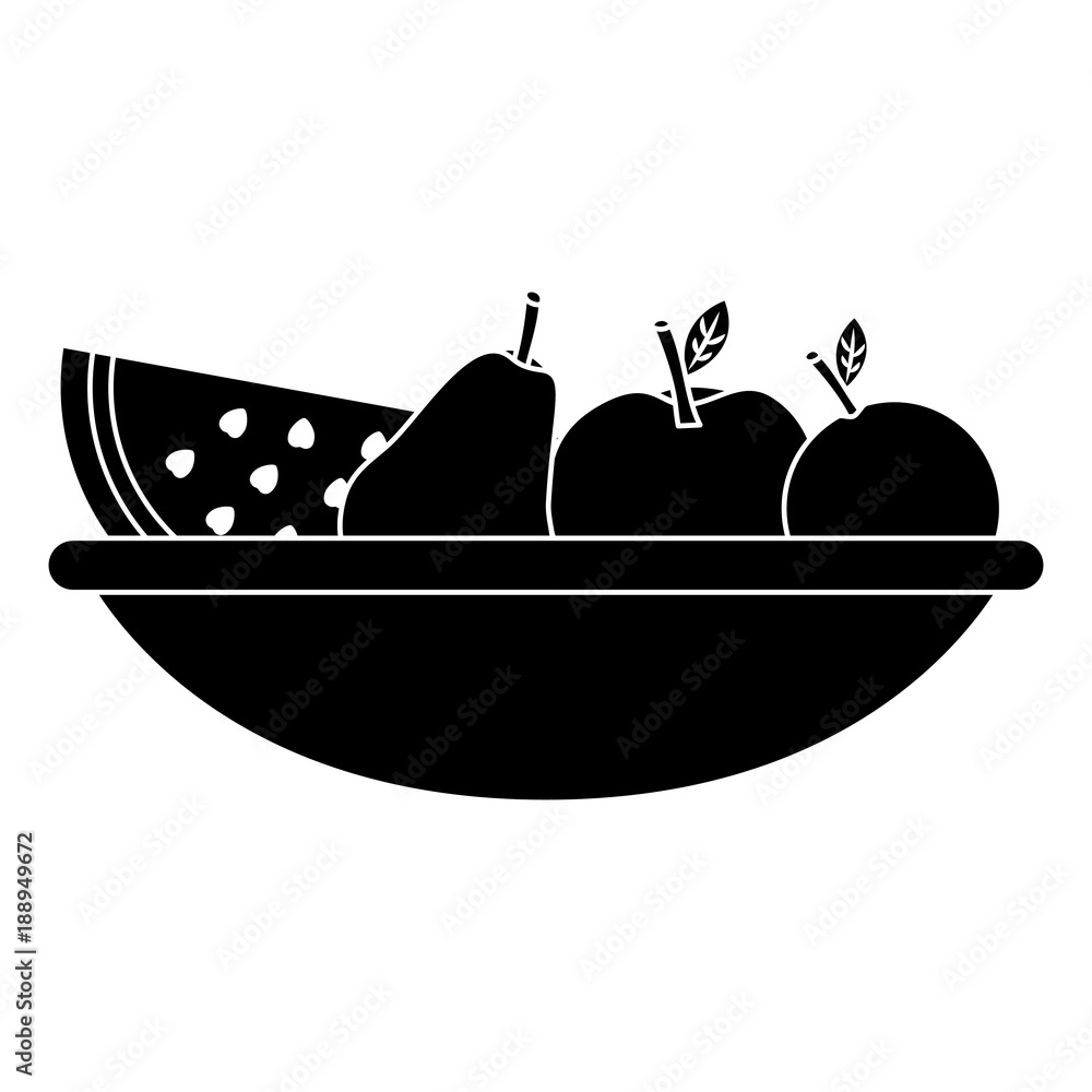Fruit Bowl Black And White