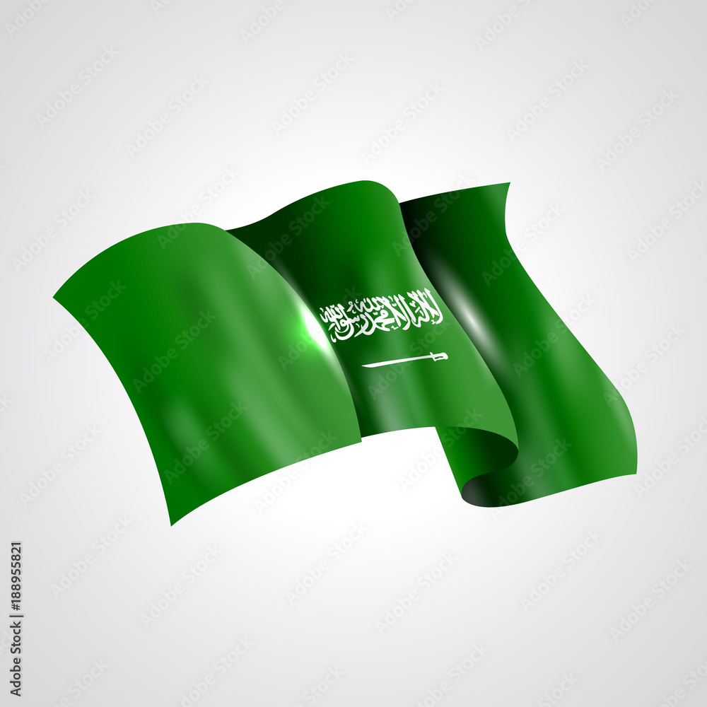 Saudi Arabia flag. Flag of Saudi Arabia. Bright Saudi Arabia flag ...