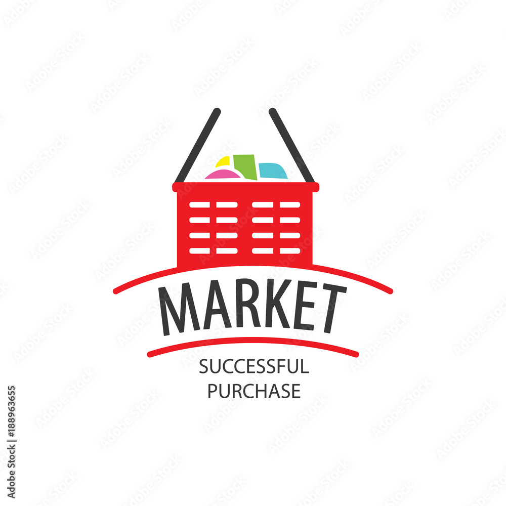 large set of vector logos for market Stock Vector | Adobe Stock