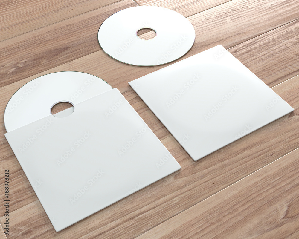 CD DVD Disc package mockup. Perspective view. Stock Illustration ...
