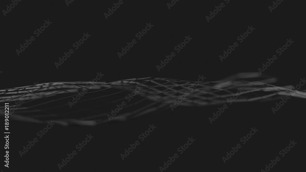 Abstract 3d rendering of seamless loop smooth surface animation with ...