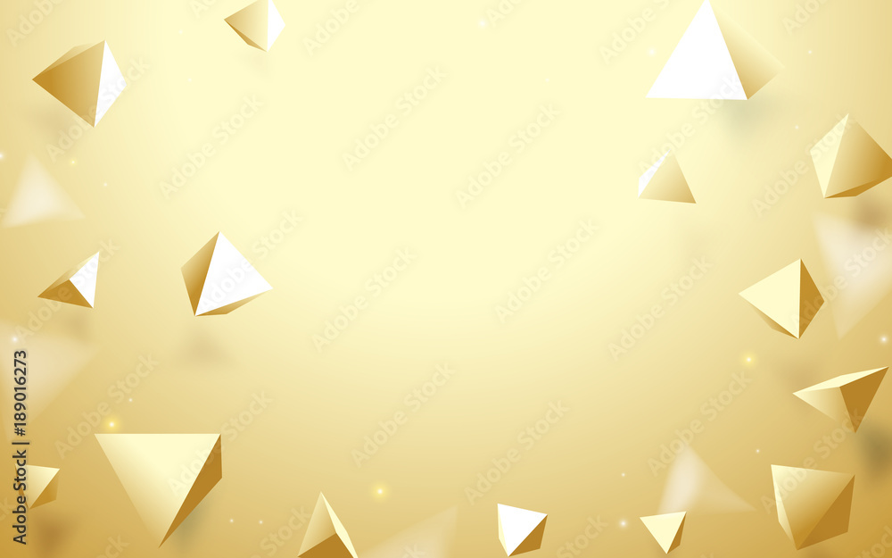 Abstract Gold 3d pyramids background. Vector illustration Stock Vector ...