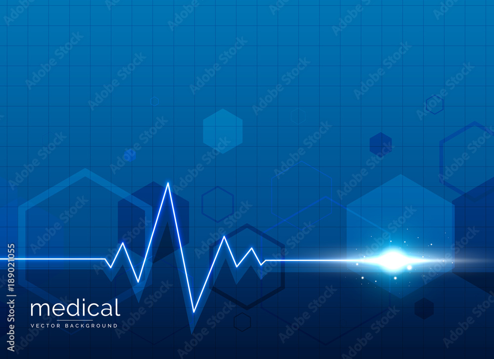 healthcare medical background with heart beat line Stock Vector | Adobe ...