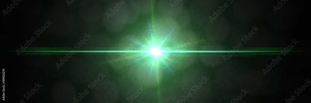 intense green lens flare effect overlay texture banner with bokeh ...