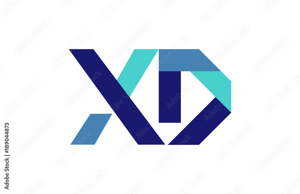 XD Ribbon letter Logo Stock Vector | Adobe Stock