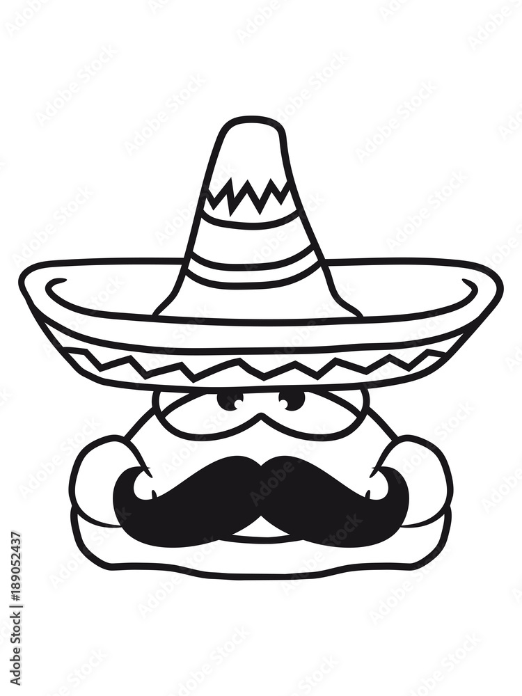 gesicht kopf mexikaner mustache schnurrbart sombrero hut südamerika ... gesicht kopf mexikaner mustache schnurrbart sombrero hut südamerika ...