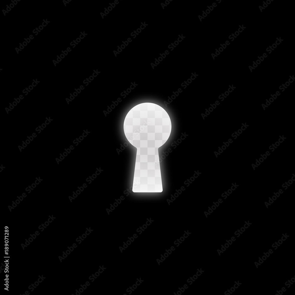 Silhouette of a keyhole on a transparent background. Vector ...