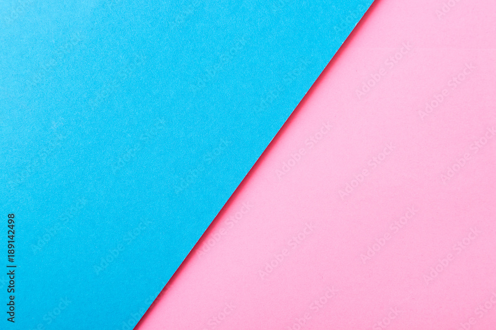 Pink and blue color paper texture background. Trend colors, geometric ...