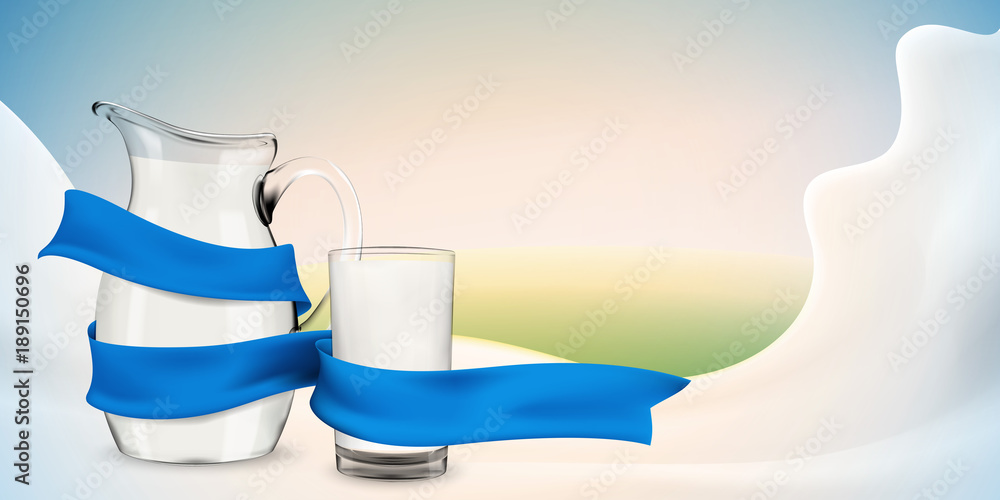 Fresh milk vector background for label design or advertising needs ...