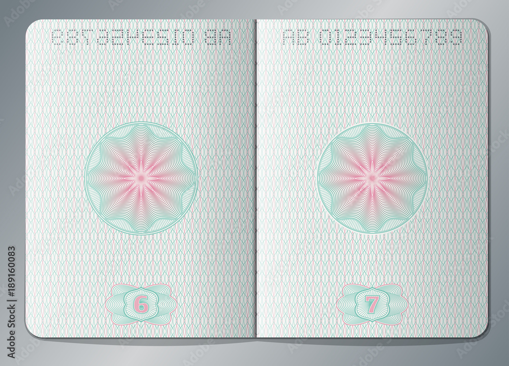 Paper passport open blank pages vector template Stock Vector | Adobe Stock