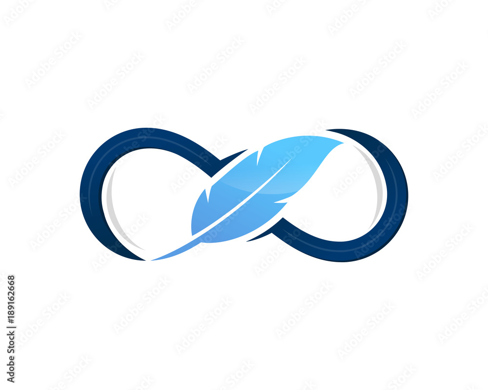 infinity feather Stock Vector | Adobe Stock