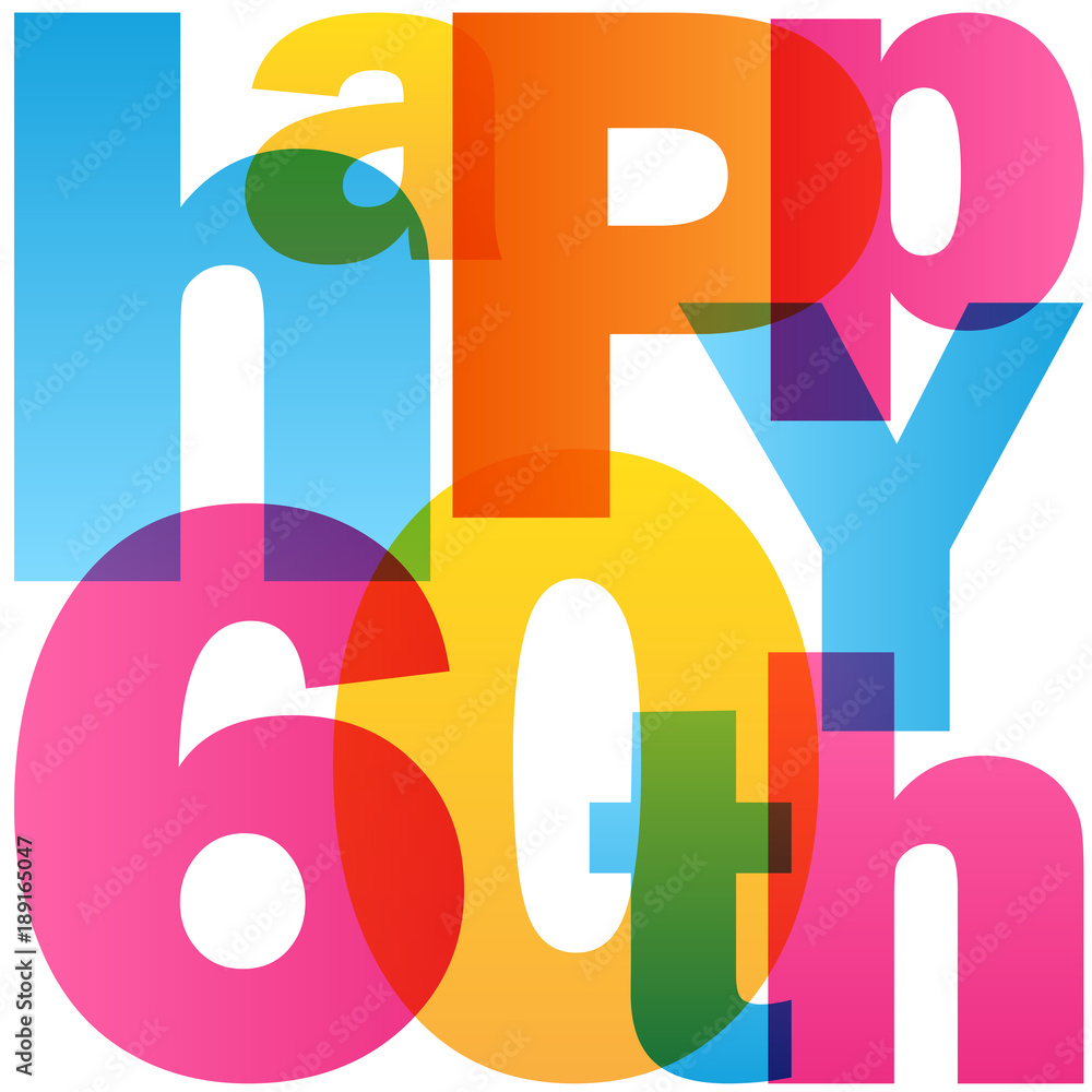 HAPPY 60th Stock Vector | Adobe Stock