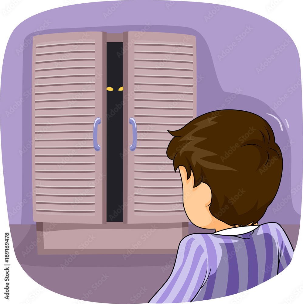 Kid Boy Monster Closet Illustration Stock Vector | Adobe Stock