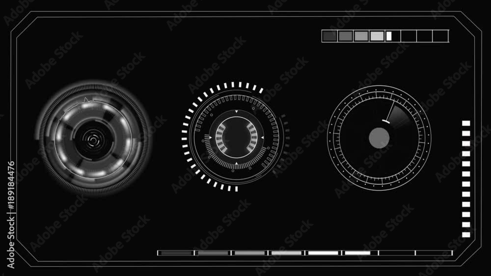 A Set Of Hud Interface Elements With A Different Background Stock Video Adobe Stock