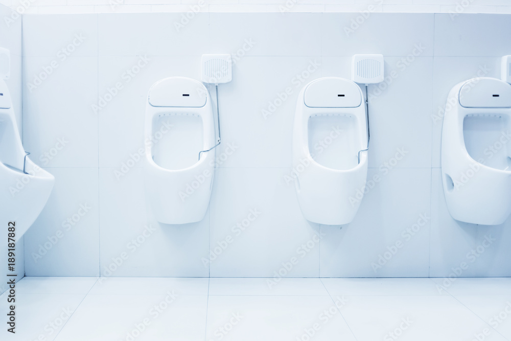 white clean public restroom interior background Stock Photo | Adobe Stock