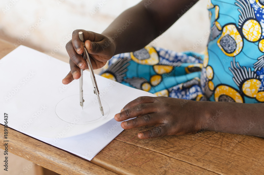 Beautiful African Black Girl as a Science Symbol Stock Photo | Adobe Stock