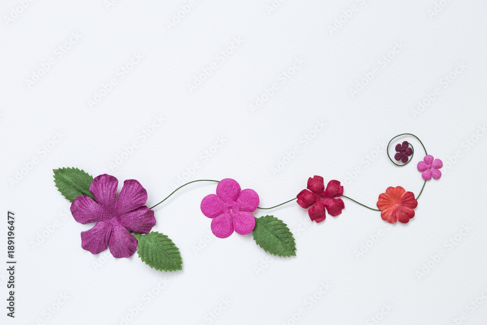 White Textured Cardstock Flower
