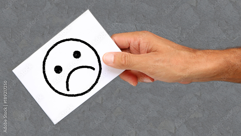 Sad smiley face Stock Photo | Adobe Stock