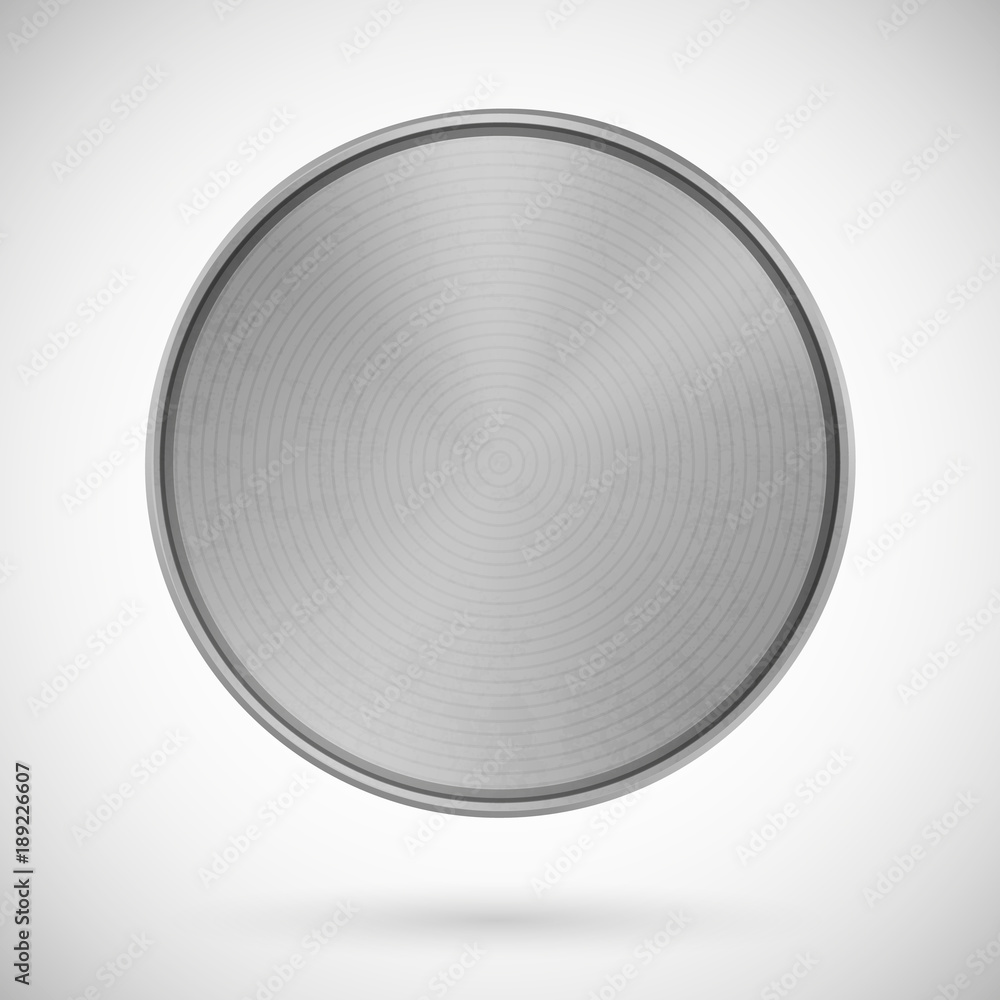 Blank Medal Metallic Template Silver Stock Vector | Adobe Stock
