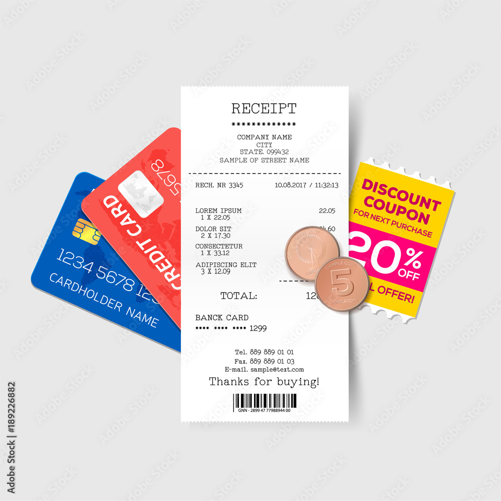 Restaurant Credit Card Receipt Template
