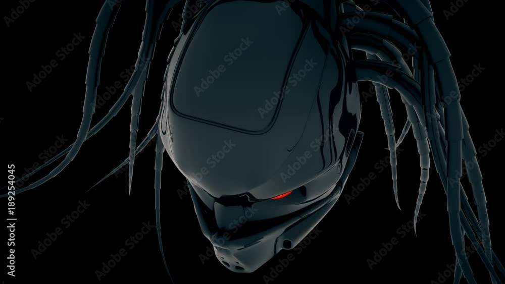Cyborg Head VJ Loop - is a stunning sci-fi motion graphic animation ...
