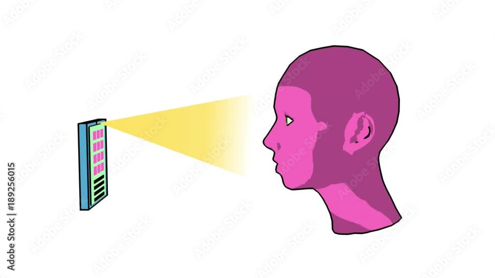 Face recognition , biometric verification scan ray from smart device ...