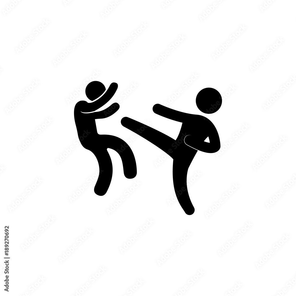 kick icon. Elements of fighting icon. Premium quality graphic design ...