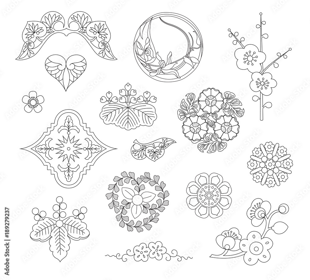 Asian traditional design, Print art symbol of asia. vector illustration ...