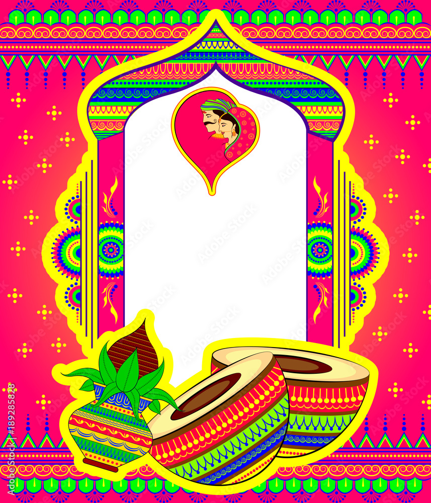 design of Indian marriage invitation cards Stock Vector | Adobe Stock