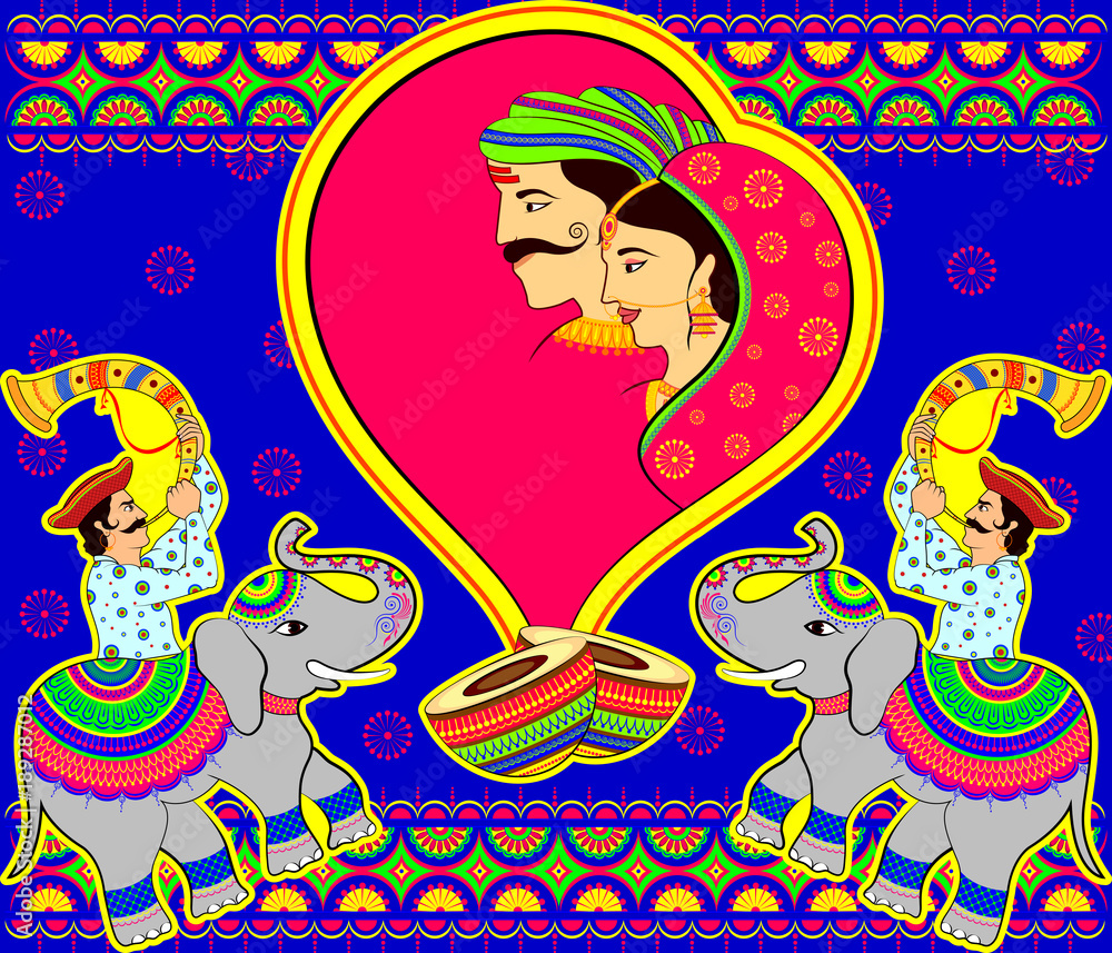 design of Indian marriage invitation cards Stock Vector | Adobe Stock