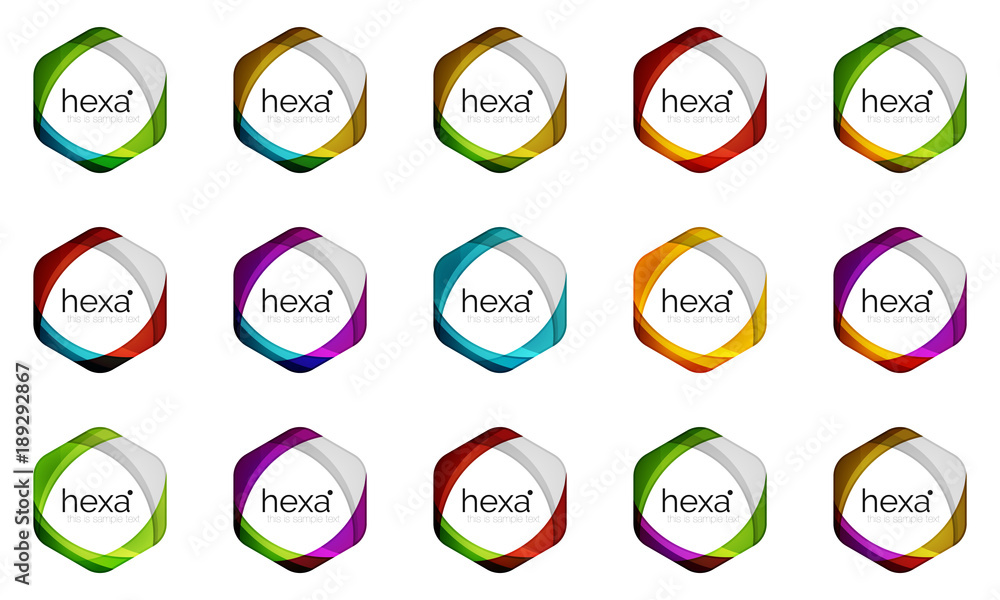 Hexagon vector logo icon templates Stock Vector | Adobe Stock