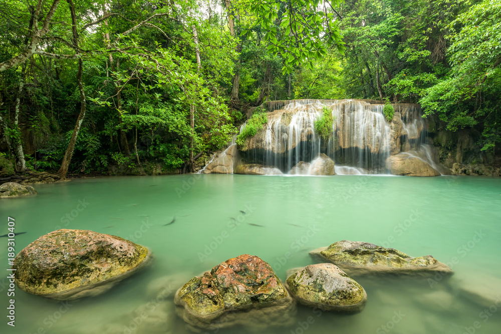 Wonderful green waterfall and nice for relaxation, Breathtaking and ...