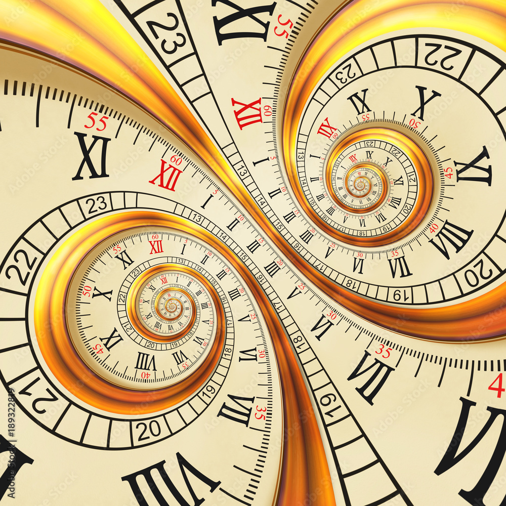 High resolution Antique old spiral clocks abstract fractal spiral ...