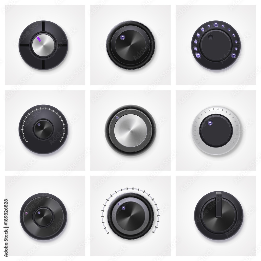sound vector dials for user interface Stock Vector | Adobe Stock