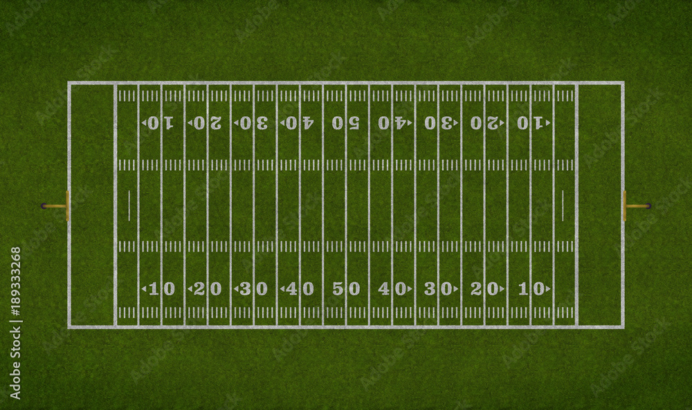 Overhead View Of American Football Field Stock Photo | Adobe Stock