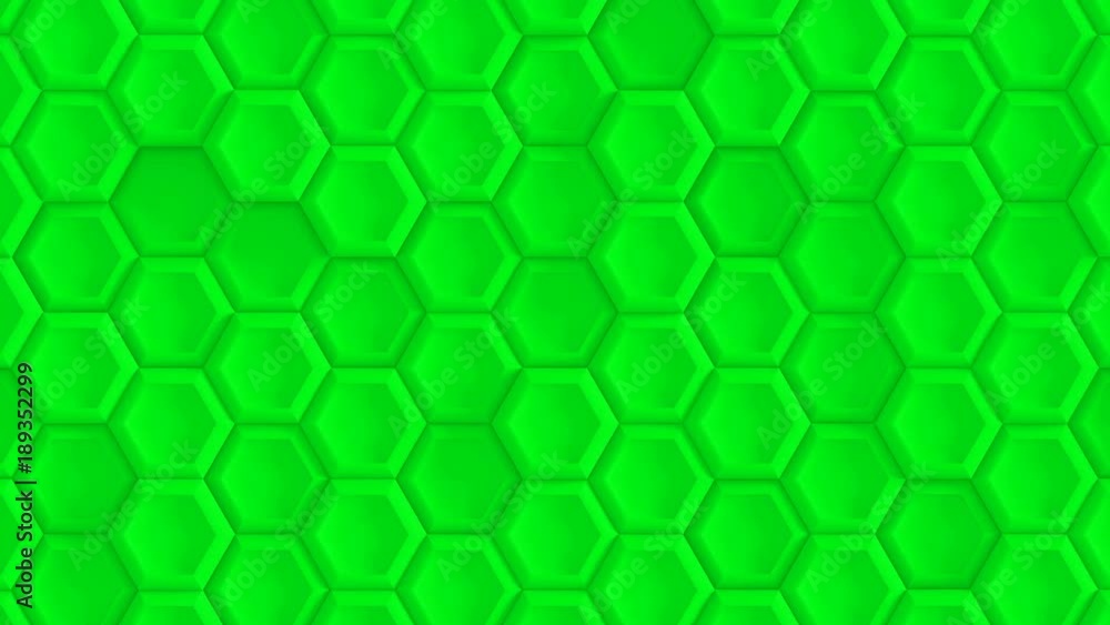 Abstract Hexagon Geometric SurfaceLoop 3G: green clean hollow hexagonal ...