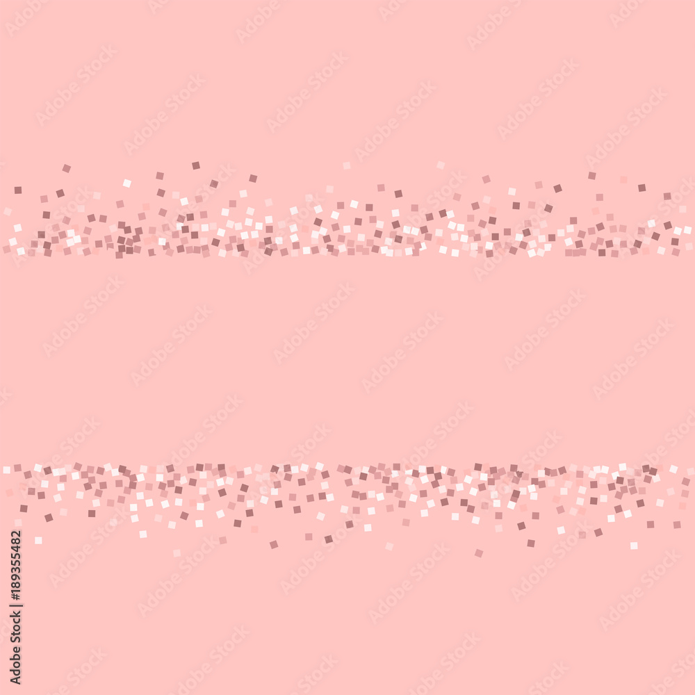 Pink gold glitter. Scatter lines with pink gold glitter on pink ...