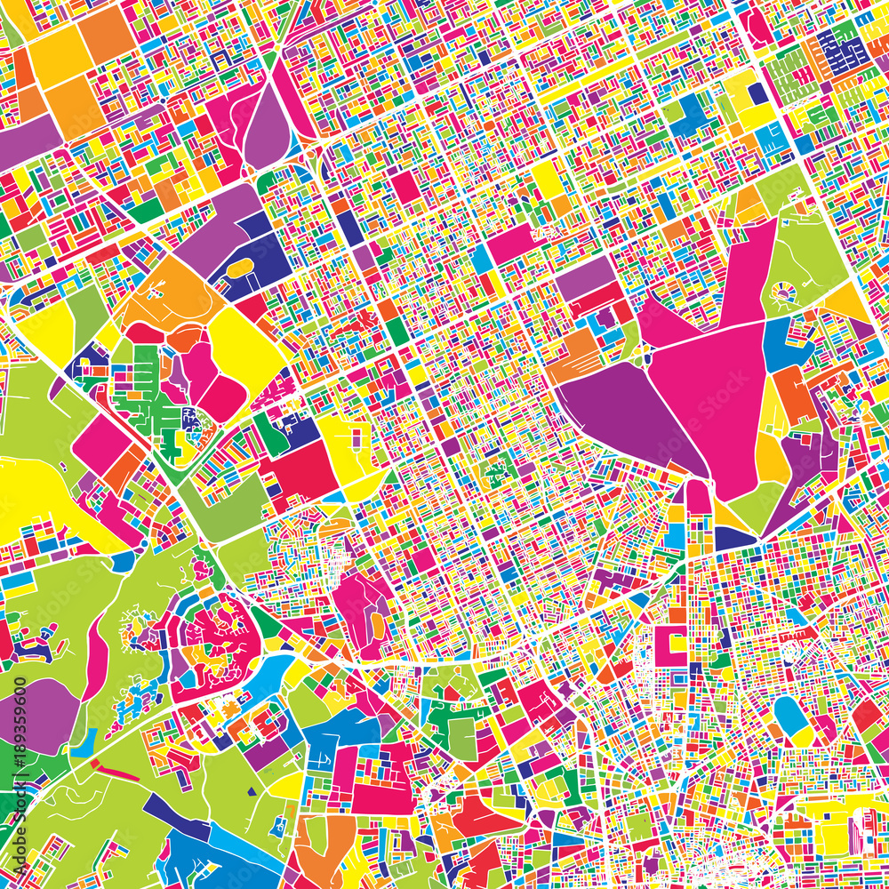 Riyadh, Saudi Arabia, colorful vector map Stock Vector | Adobe Stock