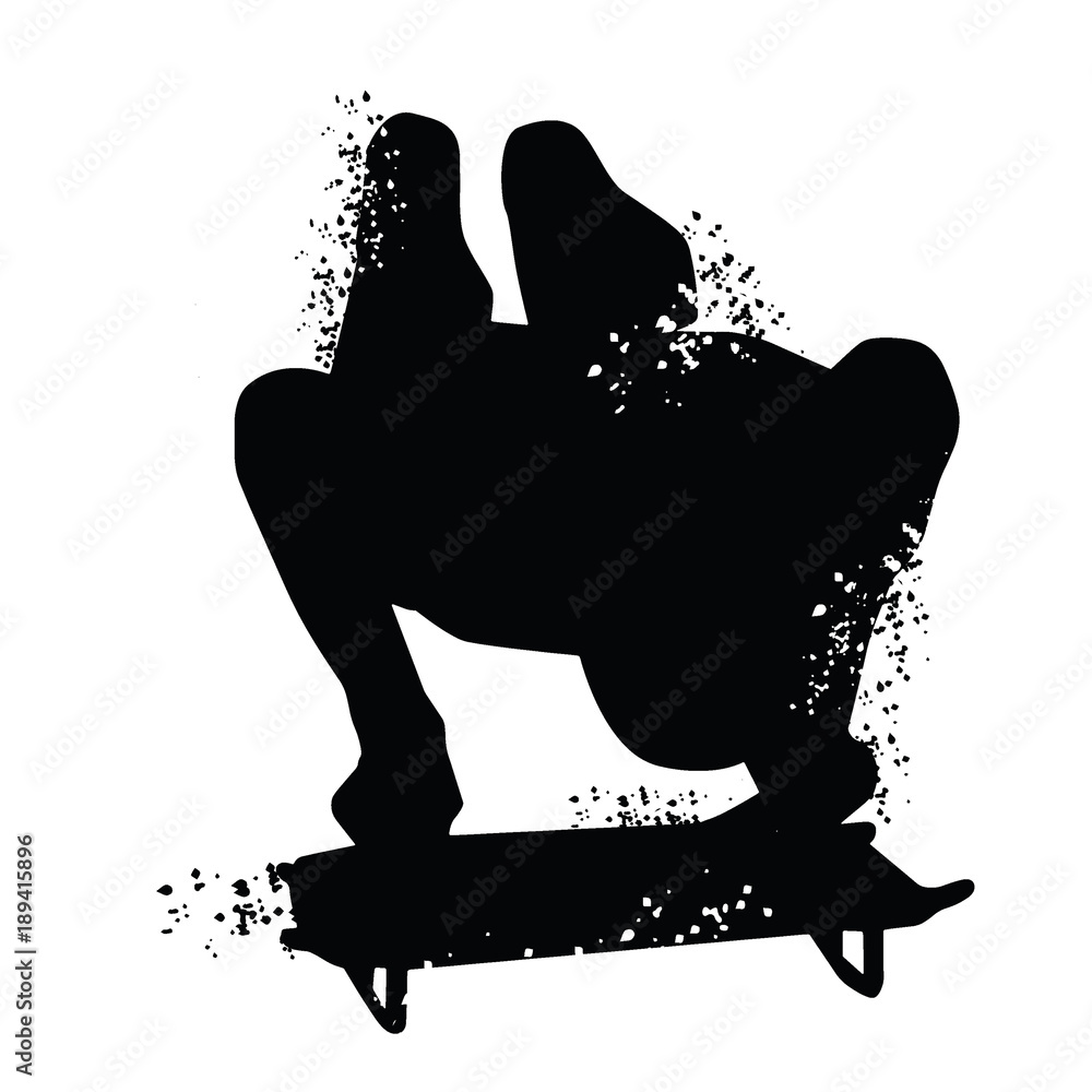 Vector skeleton sport silhouette isolated on white background Stock ...