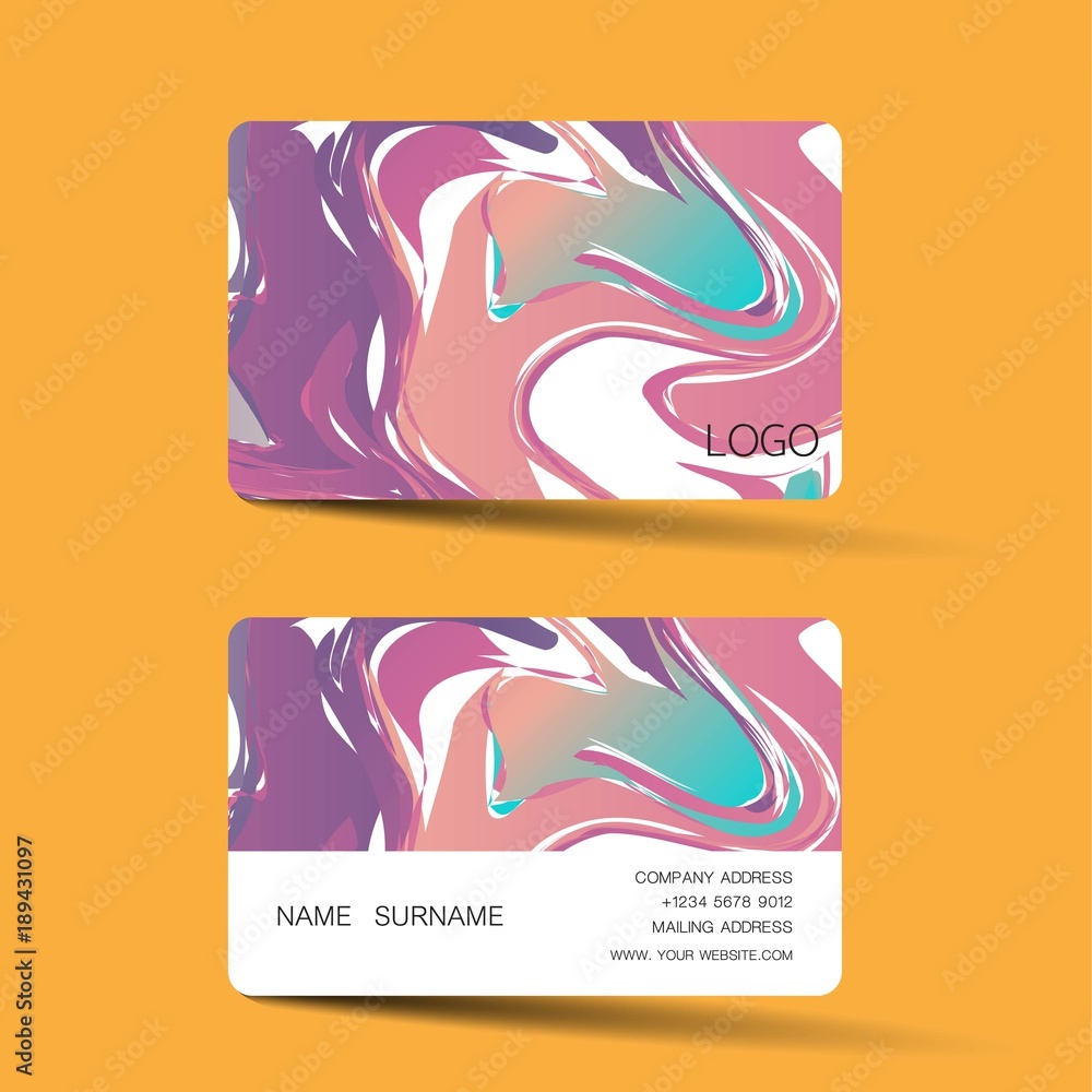 Holographic foil business card template design. With inspiration from ...