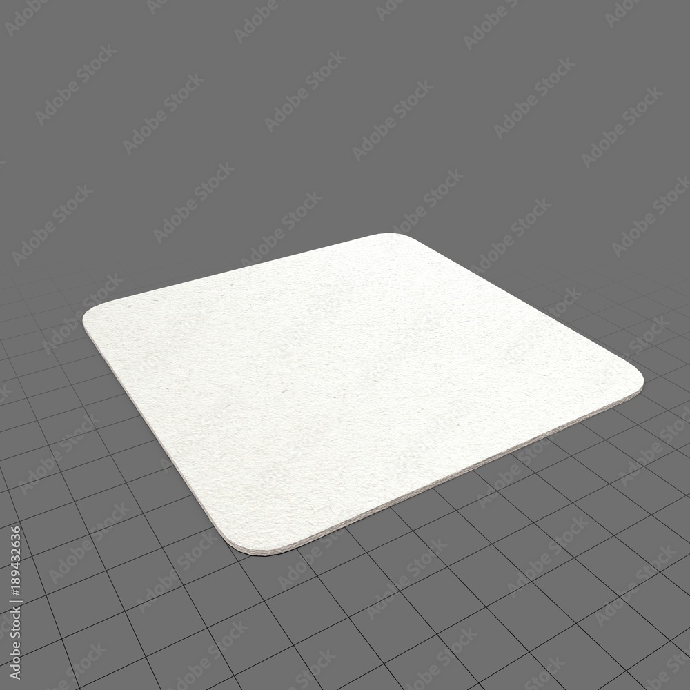 Square paper coaster Stock 3D asset | Adobe Stock
