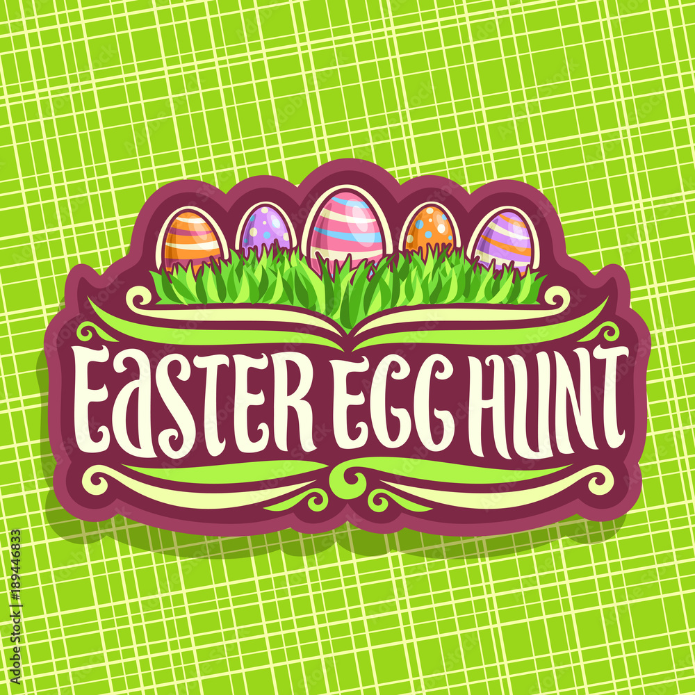 Vector logo for Easter holiday, original handwritten brush typeface for ...