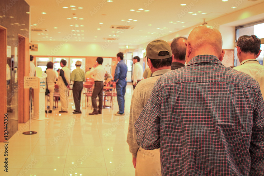 Human queue in line Stock Photo | Adobe Stock