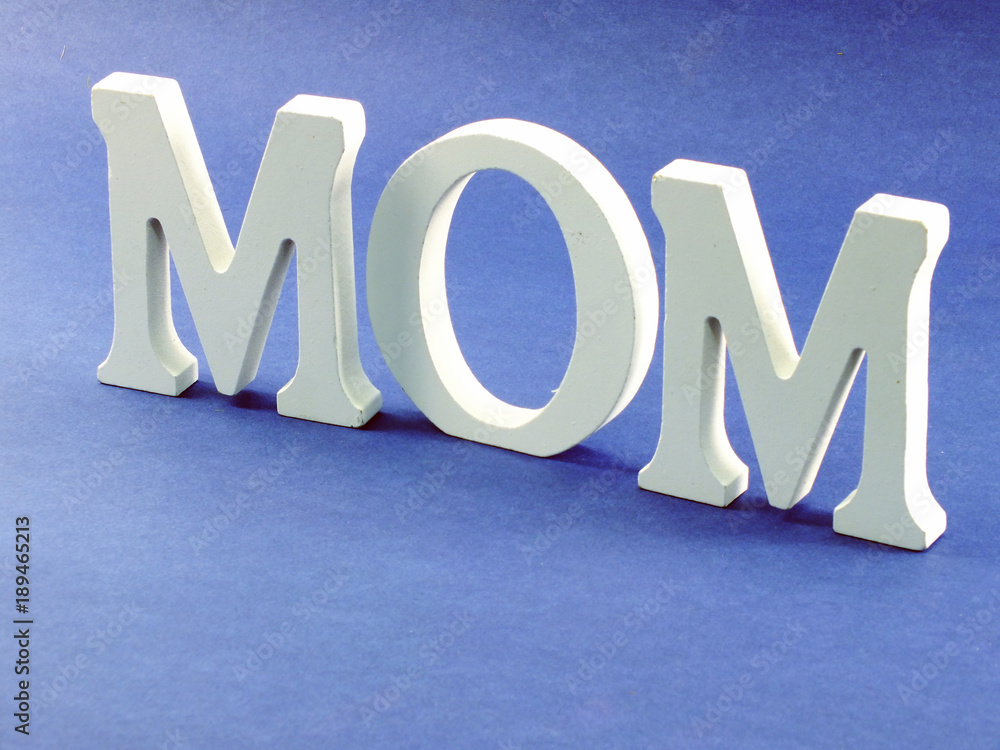 word text mom with space background mothers day concept Stock Photo ...