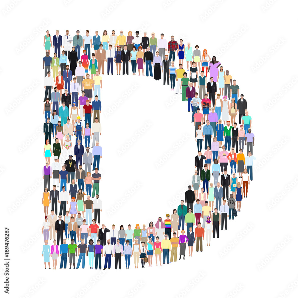 Letter D, vector illustration Stock Vector | Adobe Stock