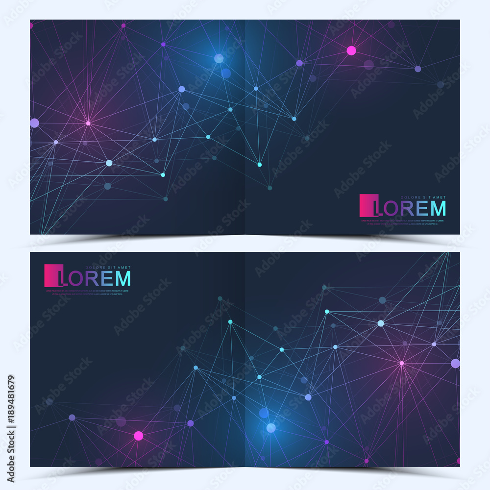 Modern vector template for square brochure, leaflet, flyer, cover ...