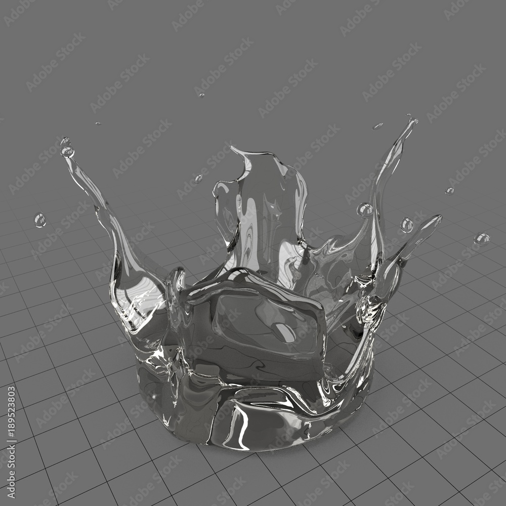 Water splash Stock 3D asset | Adobe Stock