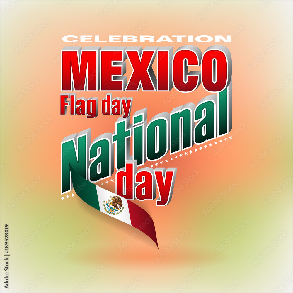 Holiday design, background with 3d texts, national flag colors and coat ...